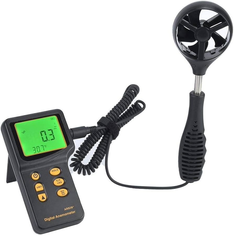 Smart Sensor Digital Anemometer AR826+ LCD Display Air Wind Speed Gauge